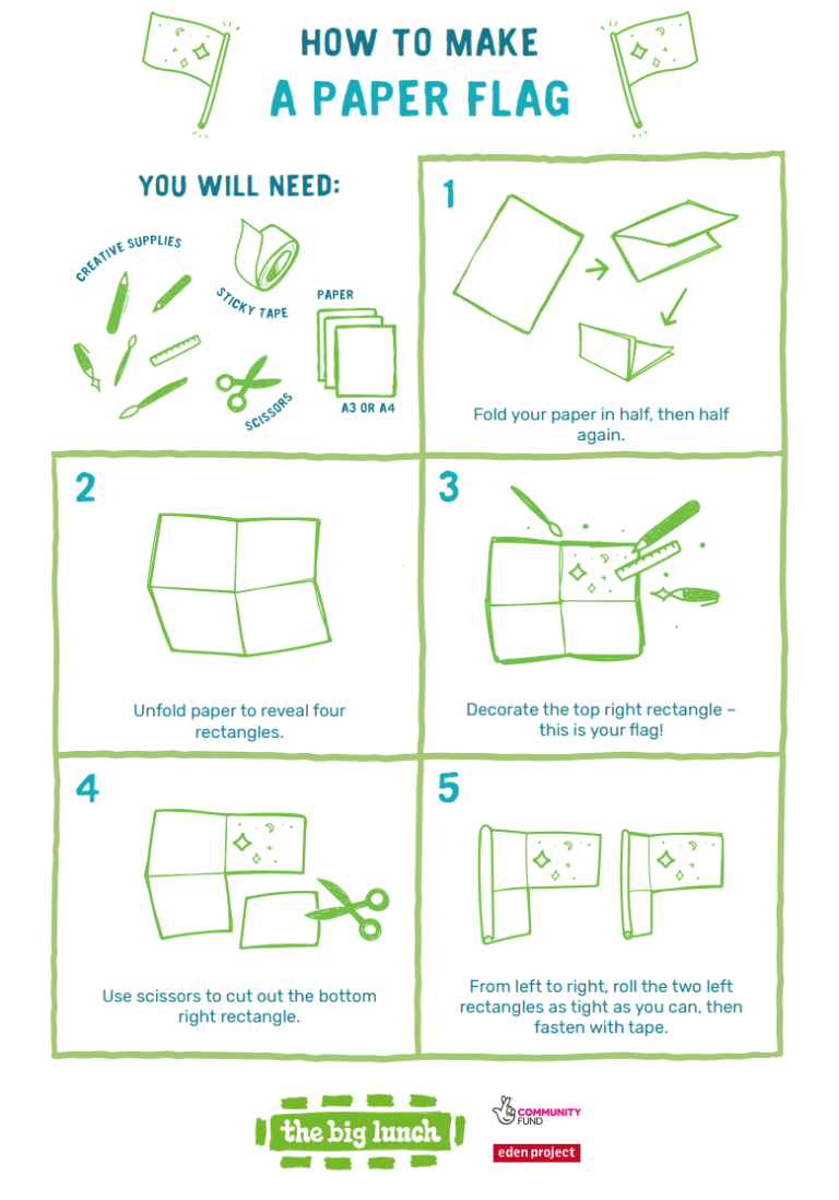 Make your own Big Lunch flags - Eden Project communities